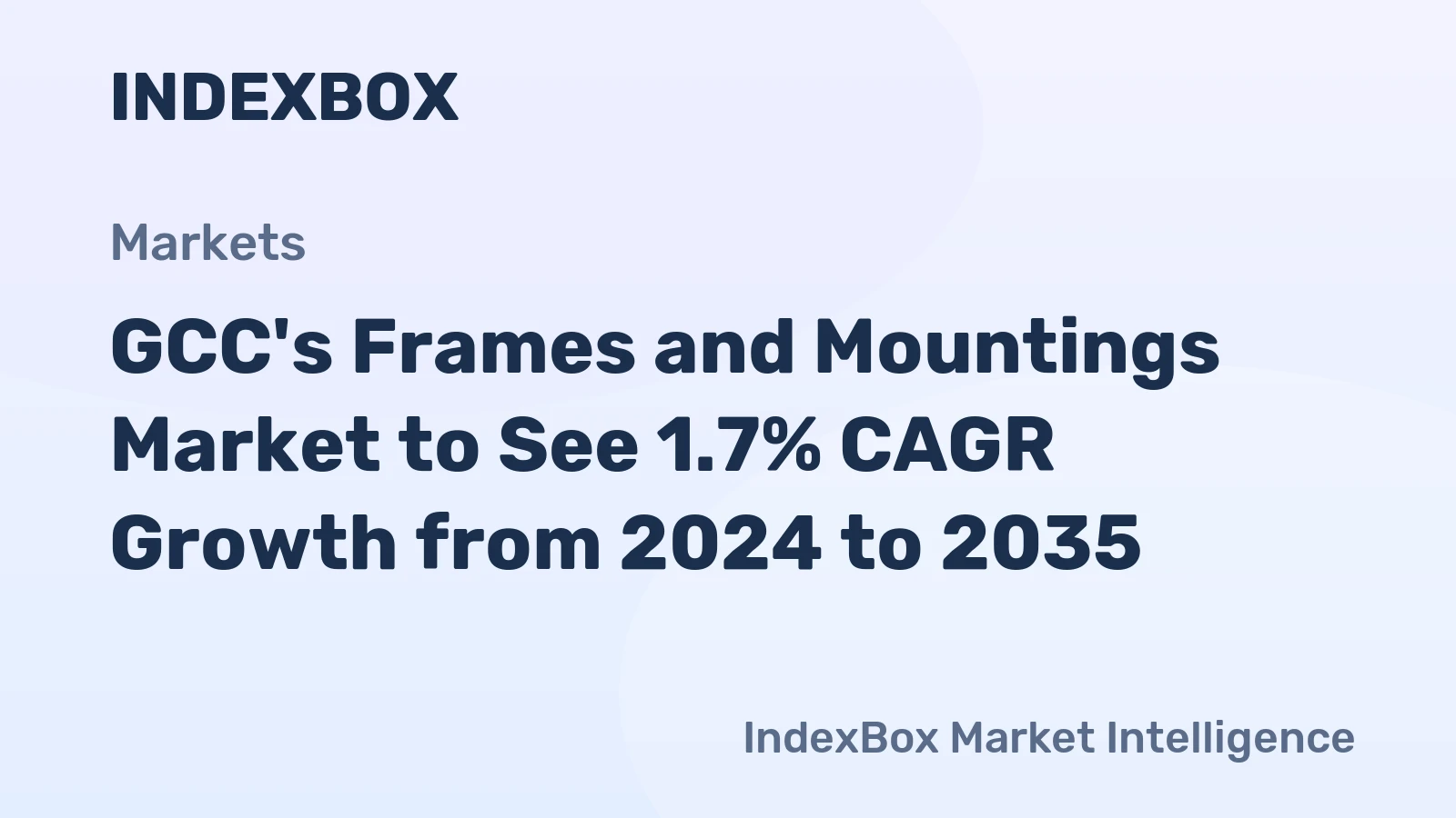 GCC's Frames and Mountings Market to See 1.7% CAGR Growth from 2024 to 2035