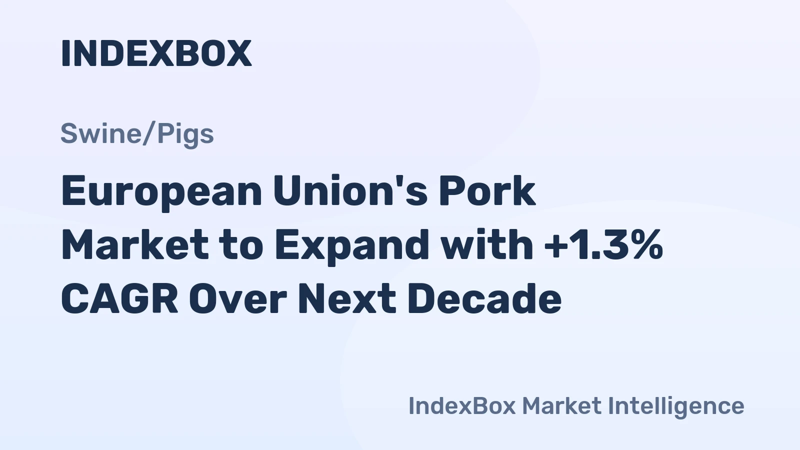 European Union's Pork Market to Expand with +1.3% CAGR Over Next Decade