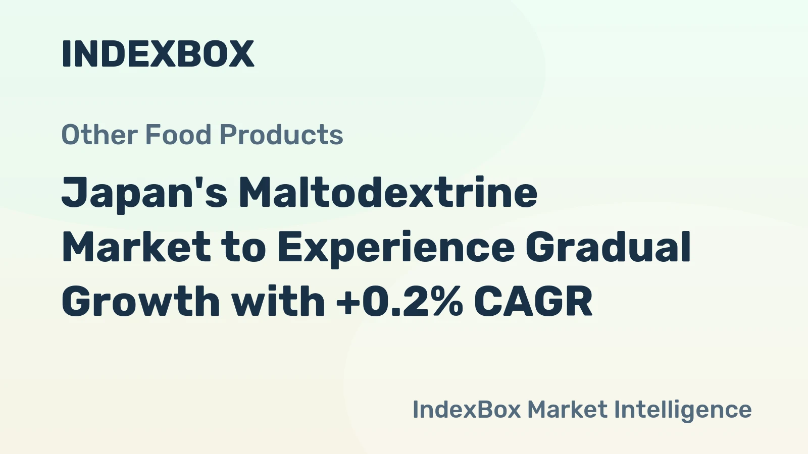 Japan's Maltodextrine Market to Experience Gradual Growth with +0.2% CAGR