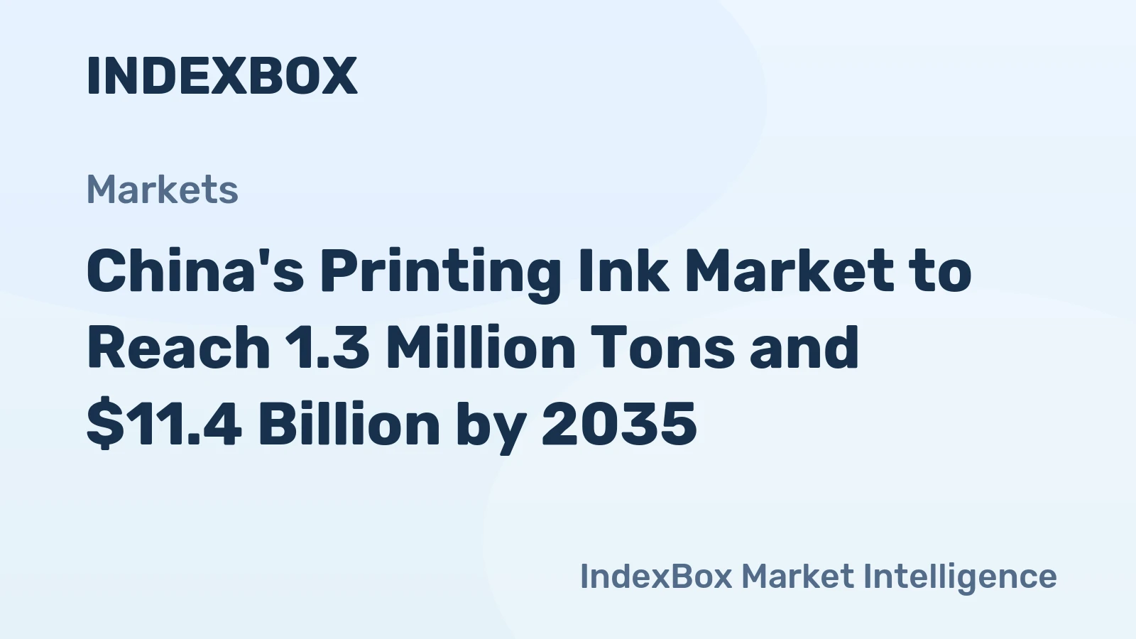 China's Printing Ink Market to Reach 1.3 Million Tons and $11.4 Billion by 2035
