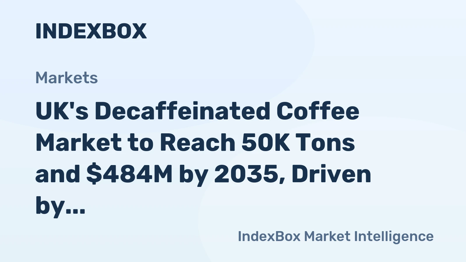 UK's Decaffeinated Coffee Market to Reach 50K Tons and $484M by 2035, Driven by Increasing Demand