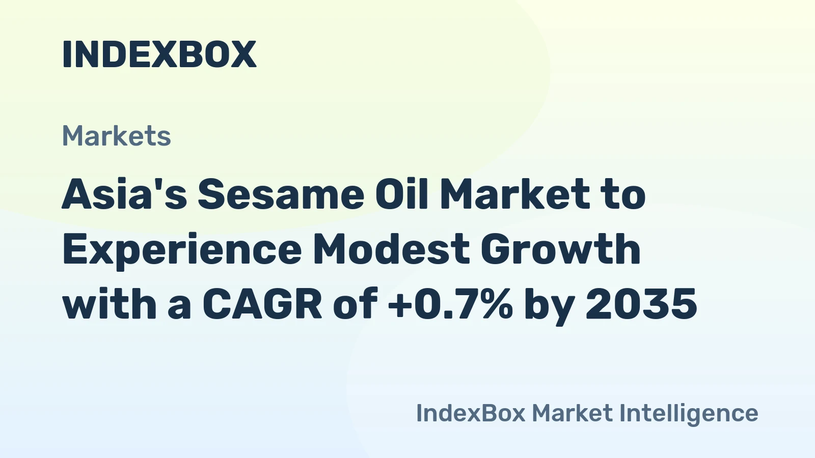Asia's Sesame Oil Market to Experience Modest Growth with a CAGR of +0.7% by 2035
