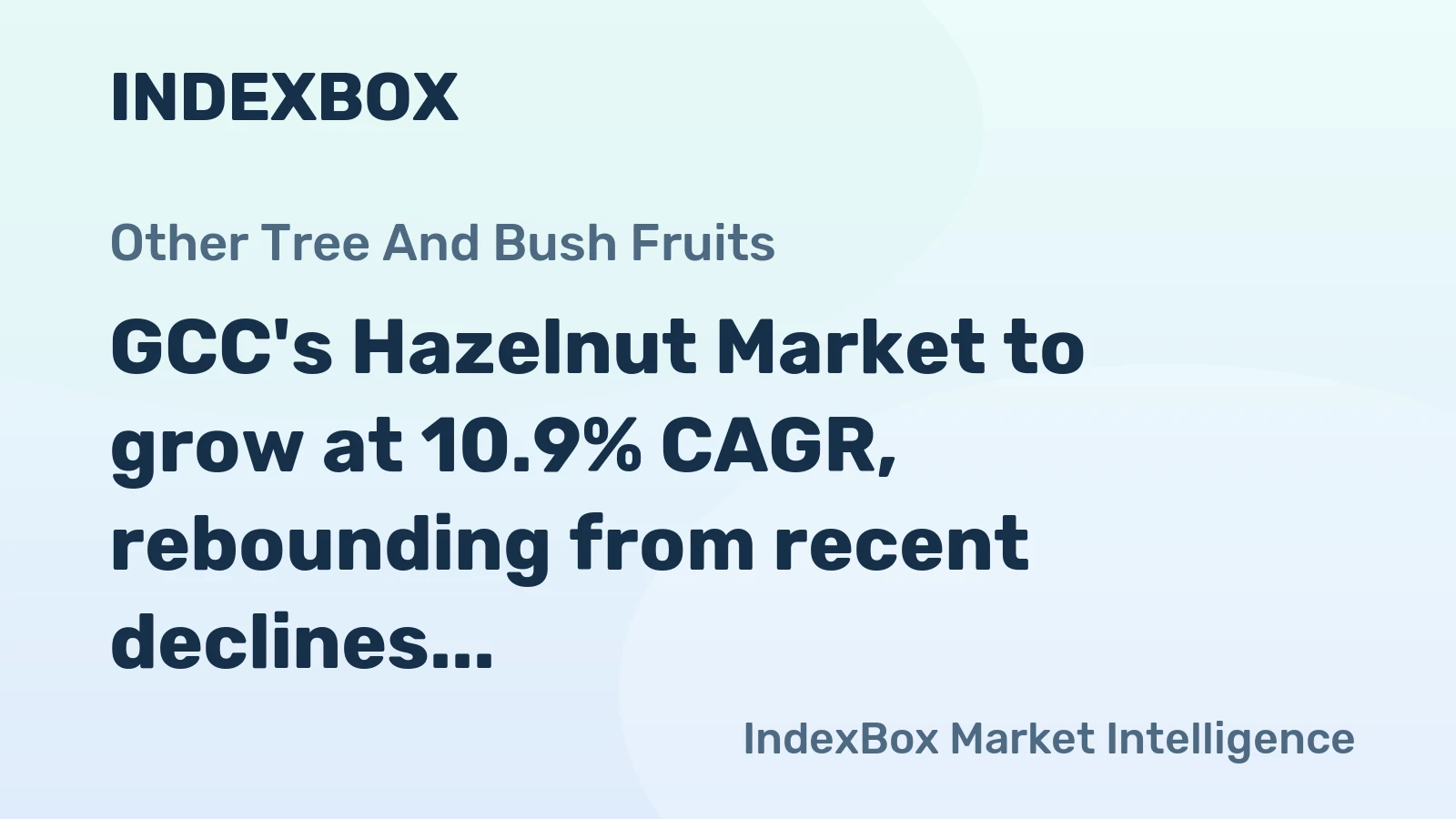 GCC's Hazelnut Market to grow at 10.9% CAGR, rebounding from recent declines to reach $1.1M by 2035.