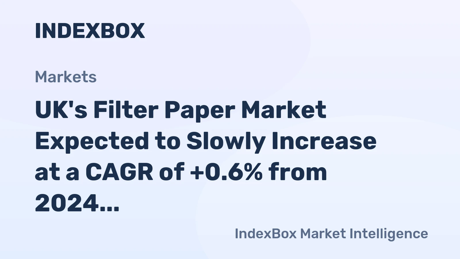 UK's Filter Paper Market Expected to Slowly Increase at a CAGR of +0.6% from 2024 to 2035, Reaching 42K Tons