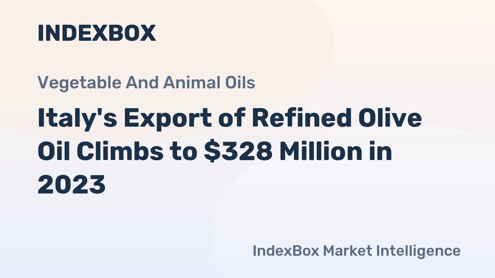 Italy's Export of Refined Olive Oil Climbs to $328 Million in 2023