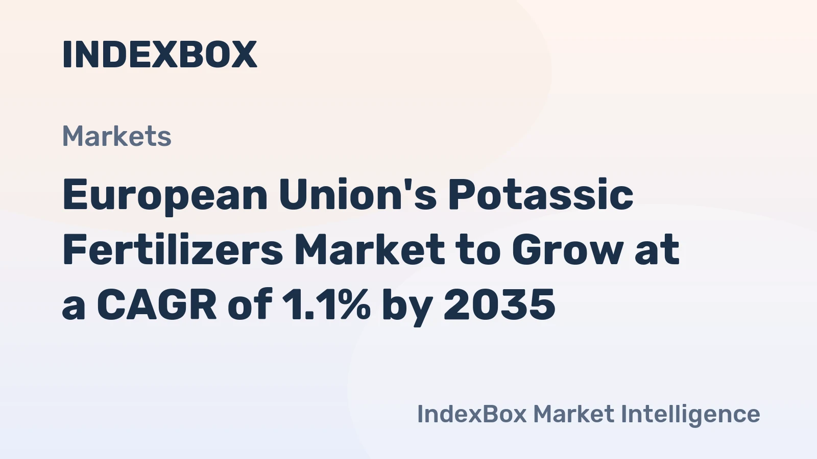 European Union's Potassic Fertilizers Market to Grow at a CAGR of 1.1% by 2035