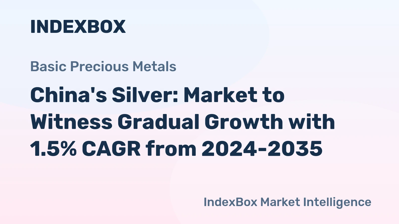 China's Silver: Market to Witness Gradual Growth with 1.5% CAGR from 2024-2035