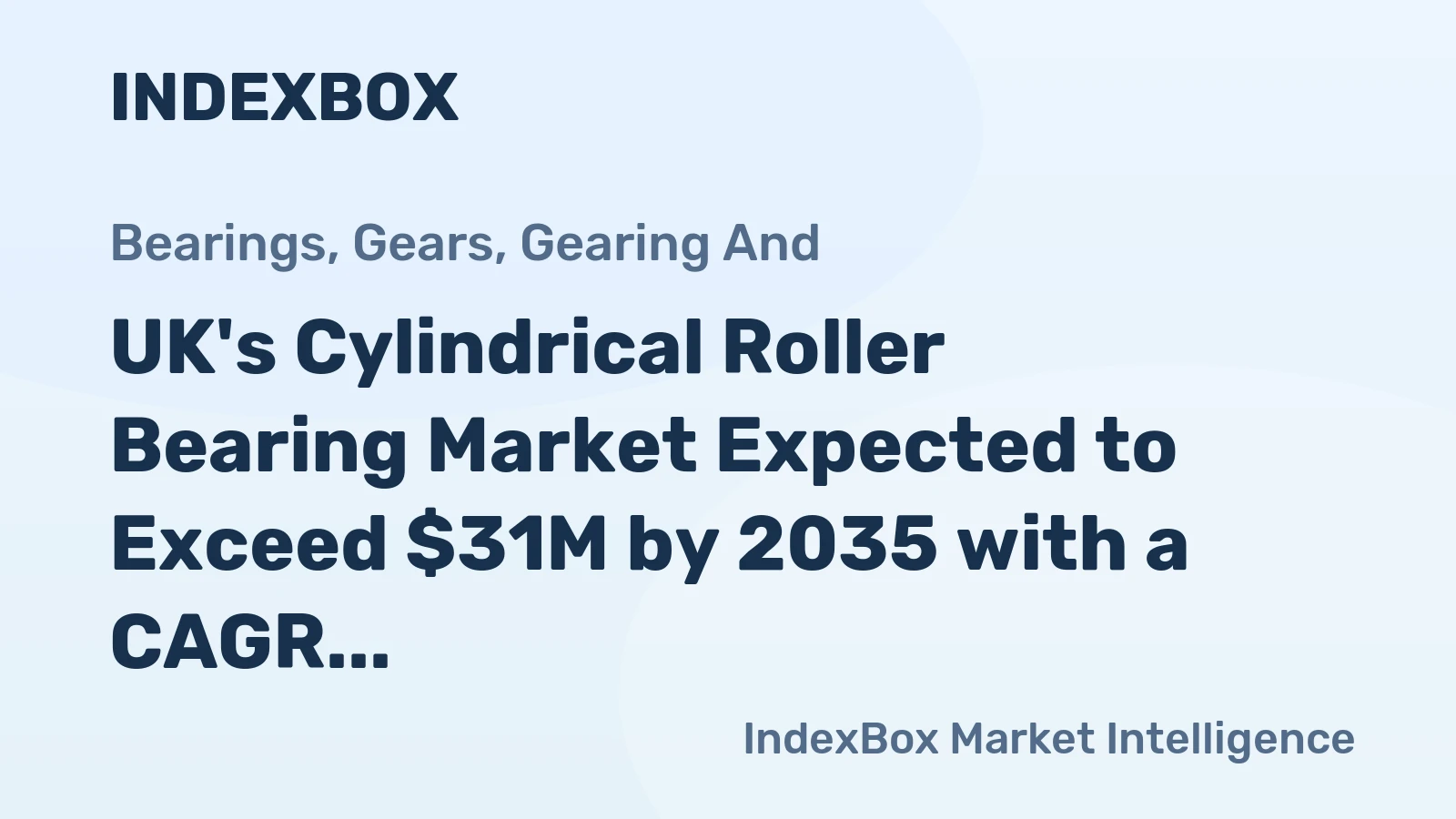 UK's Cylindrical Roller Bearing Market Expected to Exceed $31M by 2035 with a CAGR of +4.6%