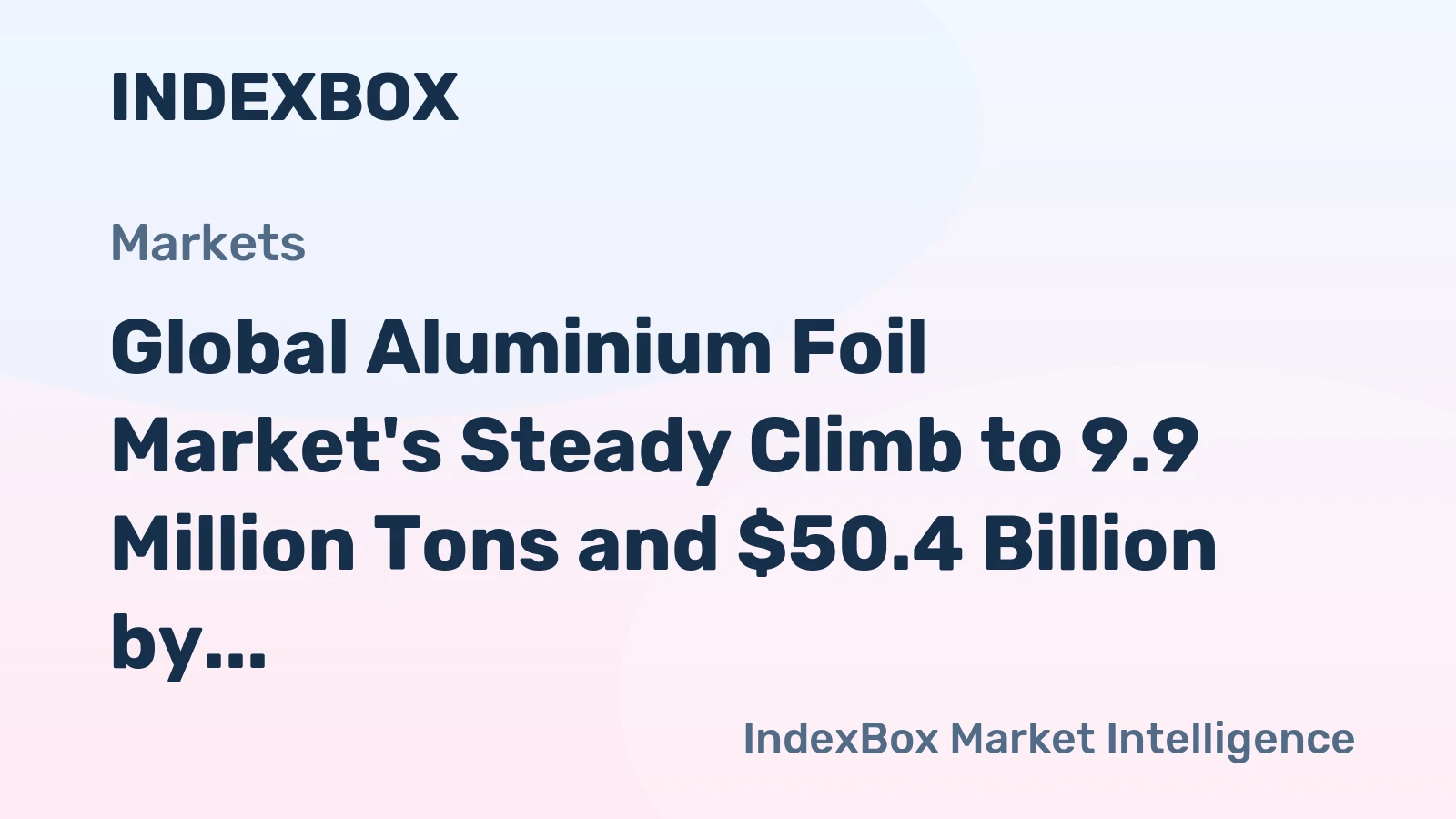 Global Aluminium Foil Market's Steady Climb to 9.9 Million Tons and $50.4 Billion by 2035