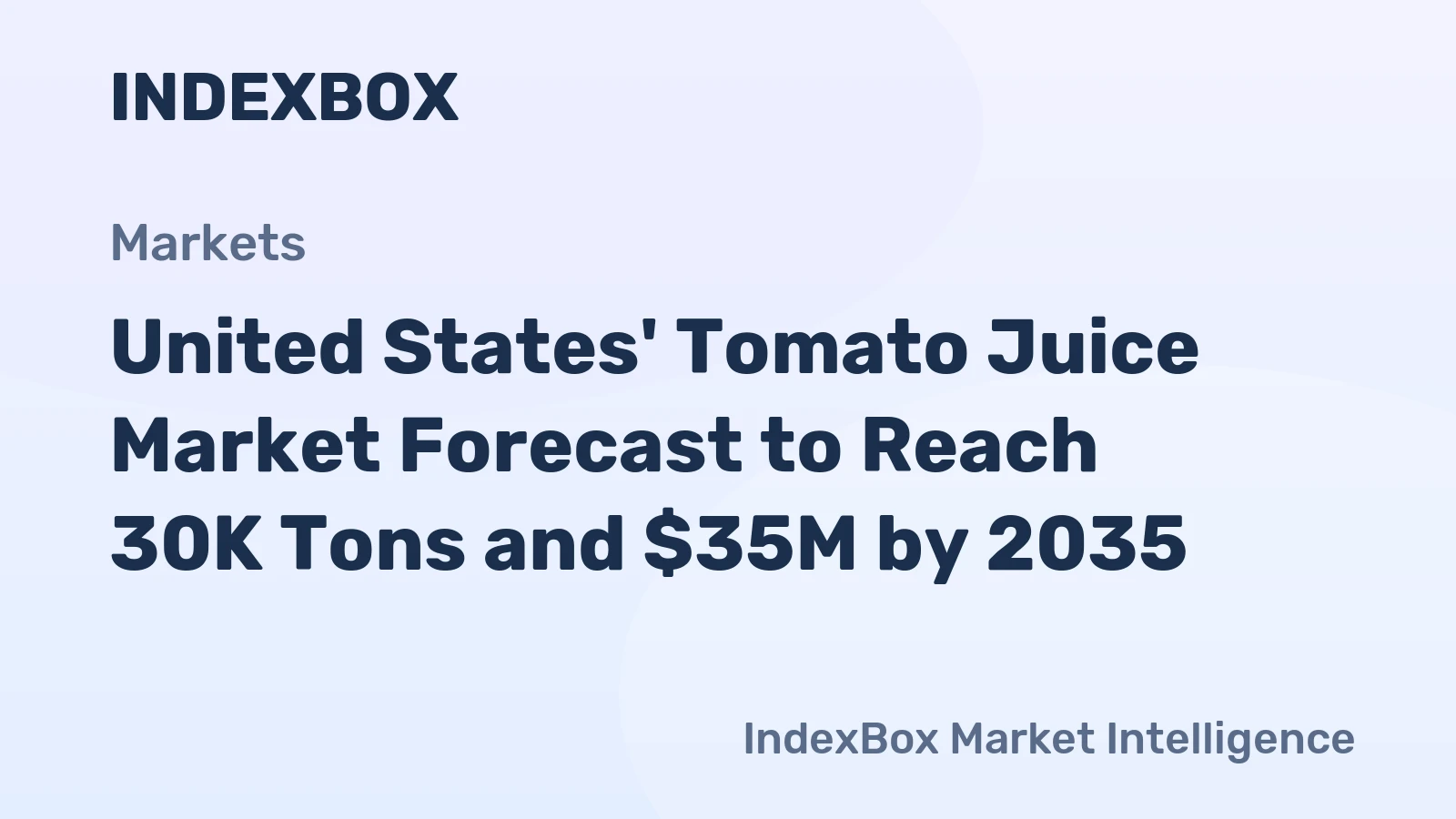 United States' Tomato Juice Market Forecast to Reach 30K Tons and $35M by 2035