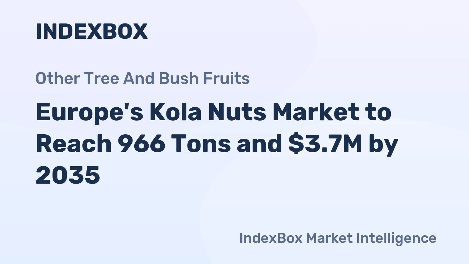 Europe's Kola Nuts Market to Reach 966 Tons and $3.7M by 2035
