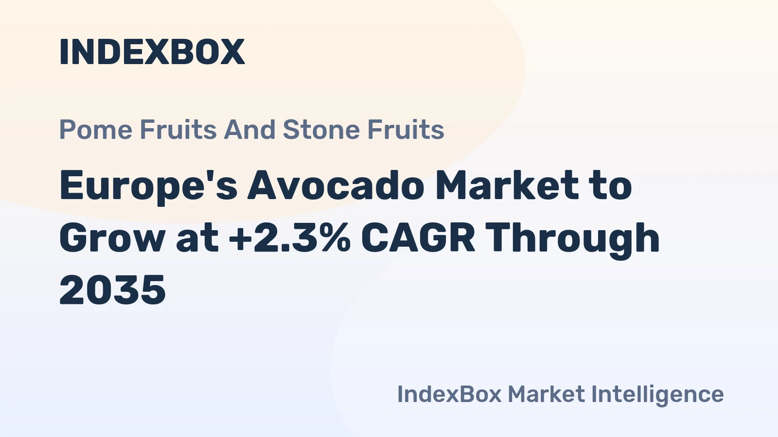 Europe's Avocado Market to Grow at +2.3% CAGR Through 2035