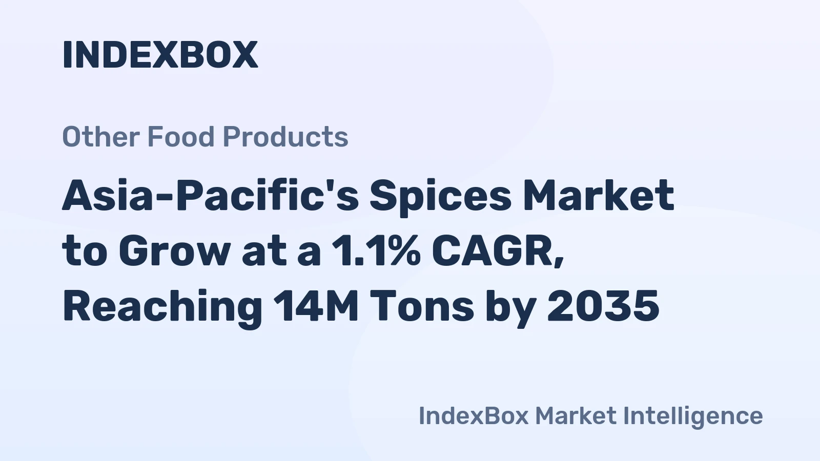 Asia-Pacific's Spices Market to Grow at a 1.1% CAGR, Reaching 14M Tons by 2035