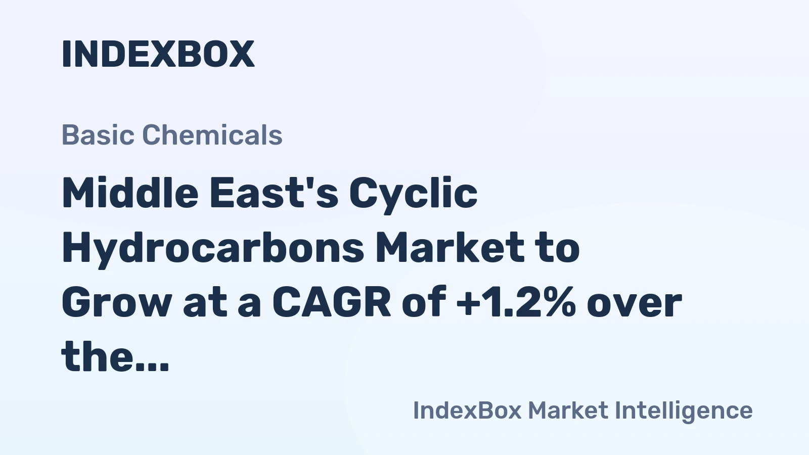 Middle East's Cyclic Hydrocarbons Market to Grow at a CAGR of +1.2% over the Next Decade