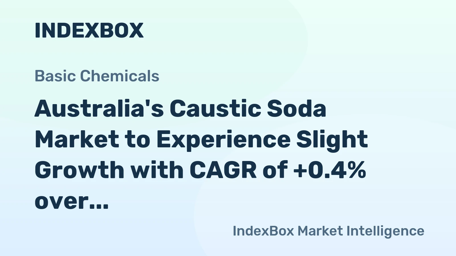 Australia's Caustic Soda Market to Experience Slight Growth with CAGR of +0.4% over the Next Decade