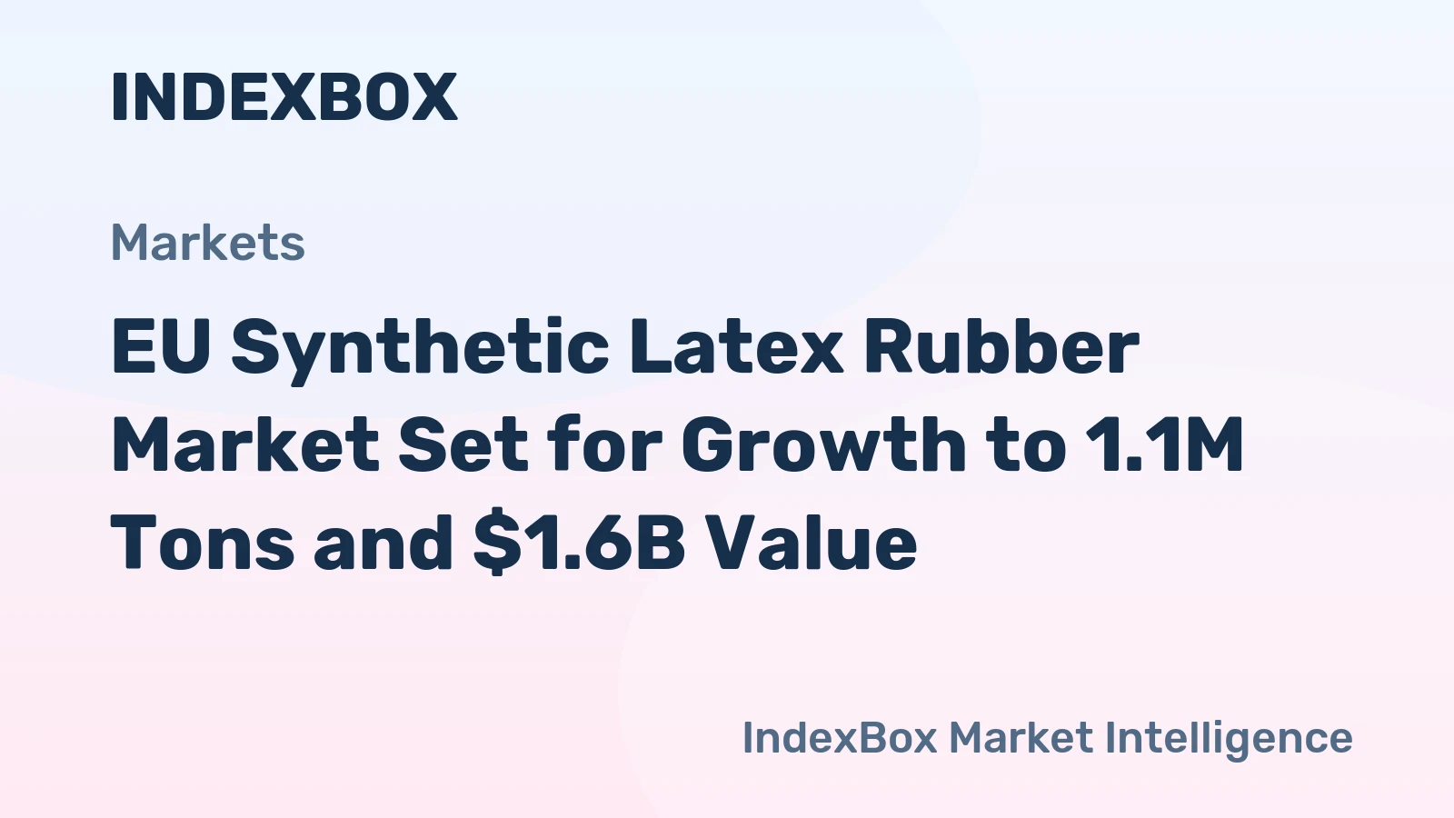EU Synthetic Latex Rubber Market Set for Growth to 1.1M Tons and $1.6B Value