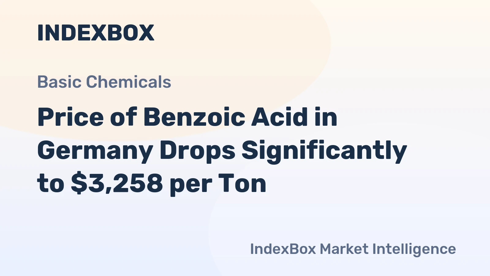 Price of Benzoic Acid in Germany Drops Significantly to $3,258 per Ton