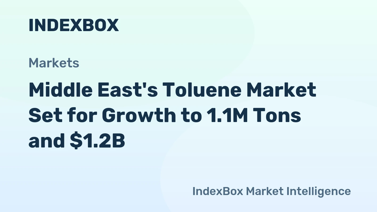 Middle East's Toluene Market Set for Growth to 1.1M Tons and $1.2B