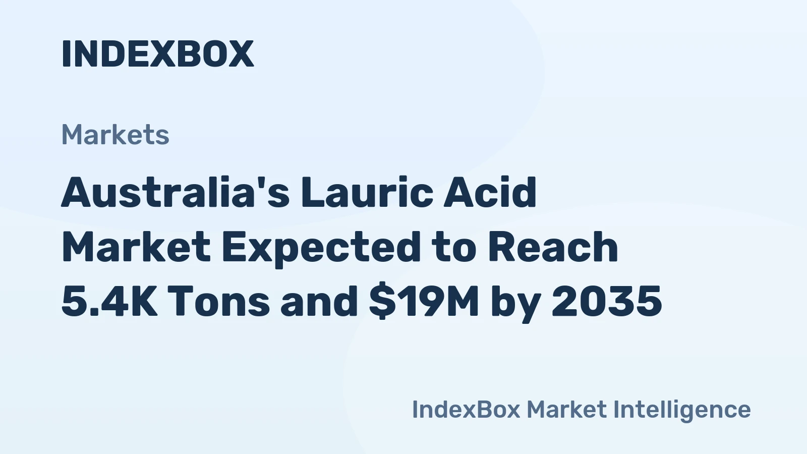 Australia's Lauric Acid Market Expected to Reach 5.4K Tons and $19M by 2035