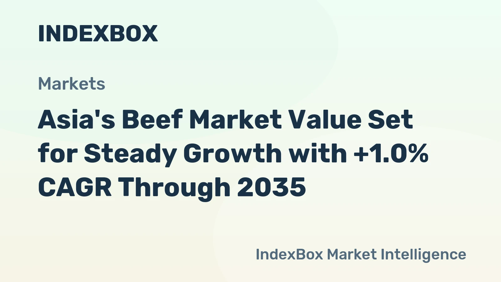 Asia's Beef Market Value Set for Steady Growth with +1.0% CAGR Through 2035