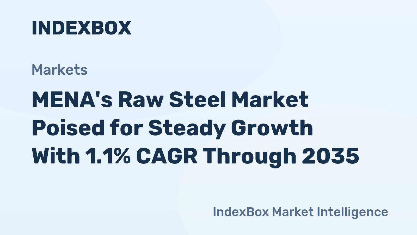 MENA's Raw Steel Market Poised for Steady Growth With 1.1% CAGR Through 2035