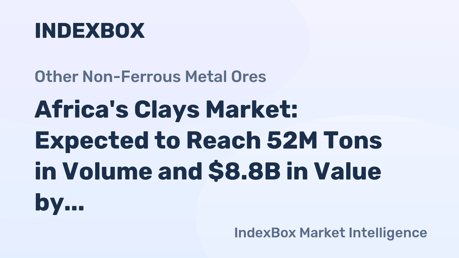 Africa's Clays Market: Expected to Reach 52M Tons in Volume and $8.8B in Value by 2035