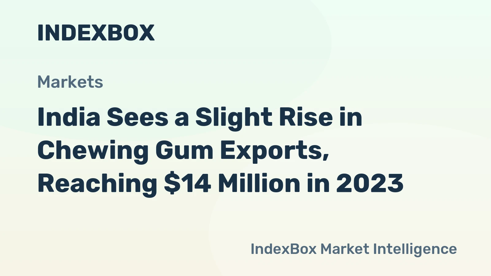 India Sees a Slight Rise in Chewing Gum Exports, Reaching $14 Million in 2023