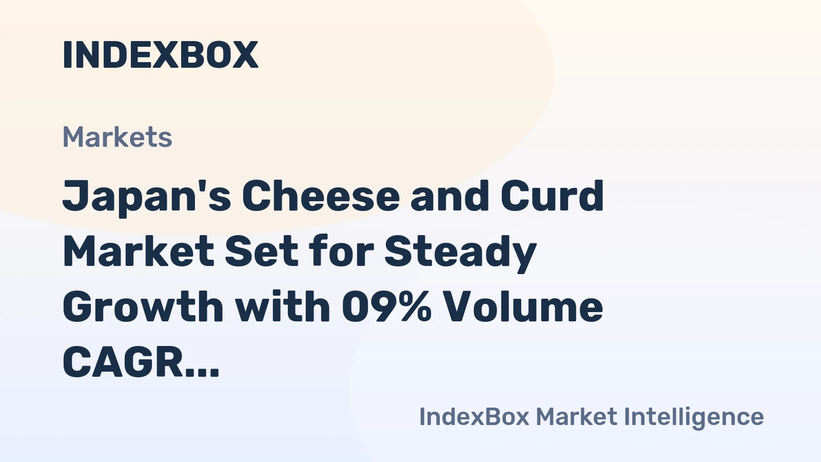 Japan's Cheese and Curd Market Set for Steady Growth with 09% Volume CAGR Through 2035