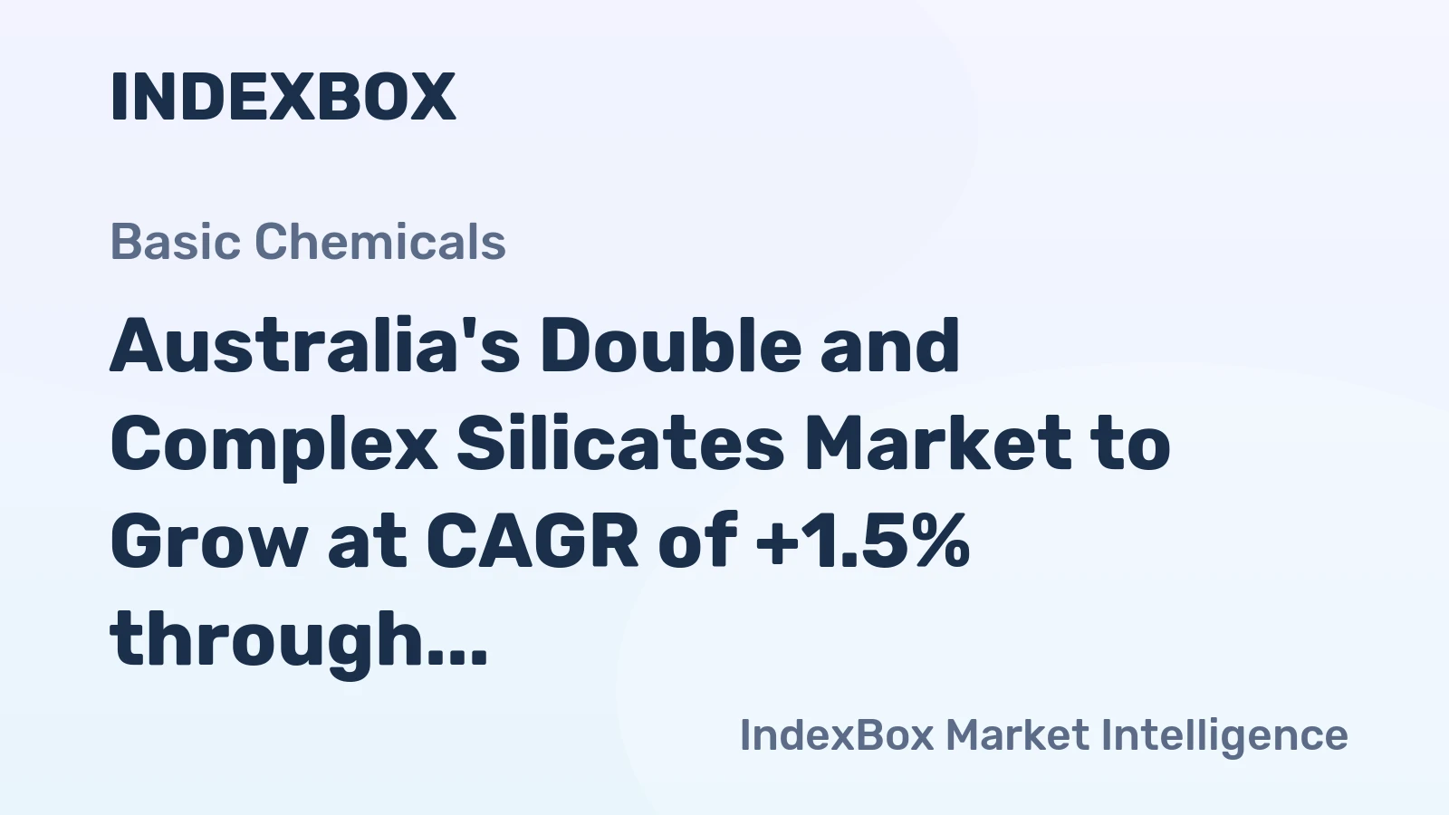 Australia's Double and Complex Silicates Market to Grow at CAGR of +1.5% through 2035