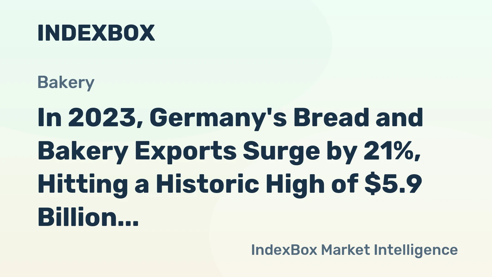 In 2023, Germany's Bread and Bakery Exports Surge by 21%, Hitting a Historic High of $5.9 Billion.