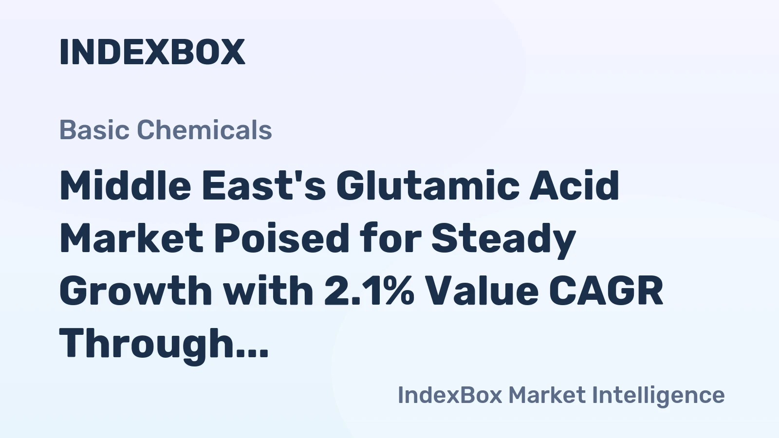Middle East's Glutamic Acid Market Poised for Steady Growth with 2.1% Value CAGR Through 2035
