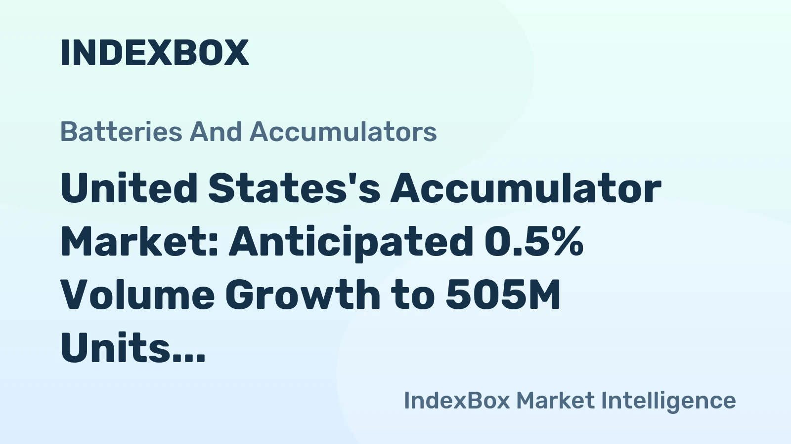 United States's Accumulator Market: Anticipated 0.5% Volume Growth to 505M Units and 1.4% Value Growth to $29.1B by 2035