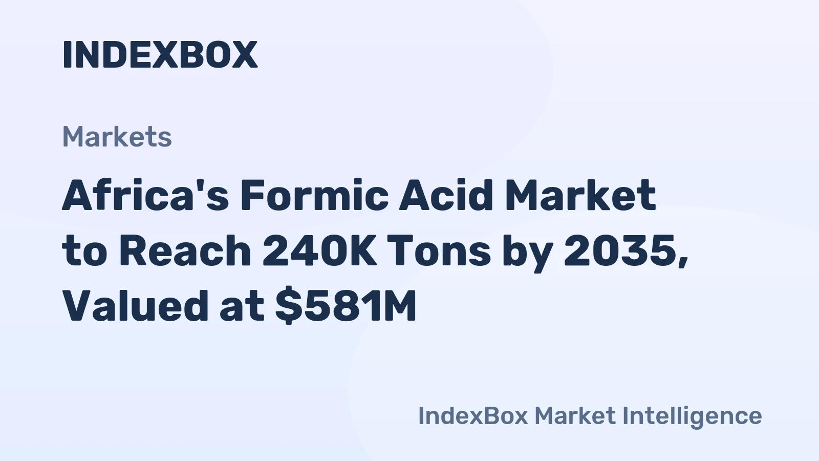 Africa's Formic Acid Market to Reach 240K Tons by 2035, Valued at $581M