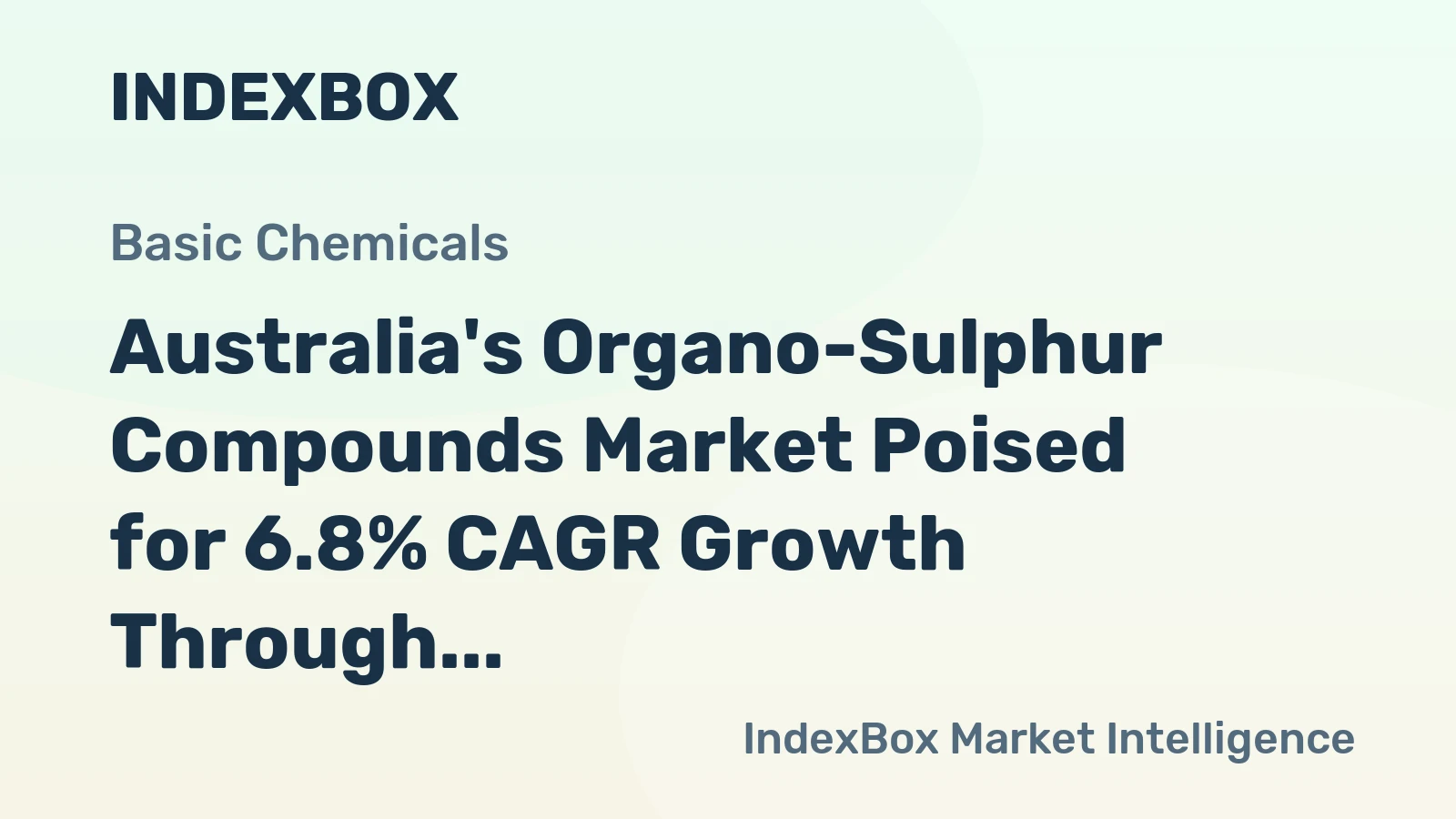 Australia's Organo-Sulphur Compounds Market Poised for 6.8% CAGR Growth Through 2035