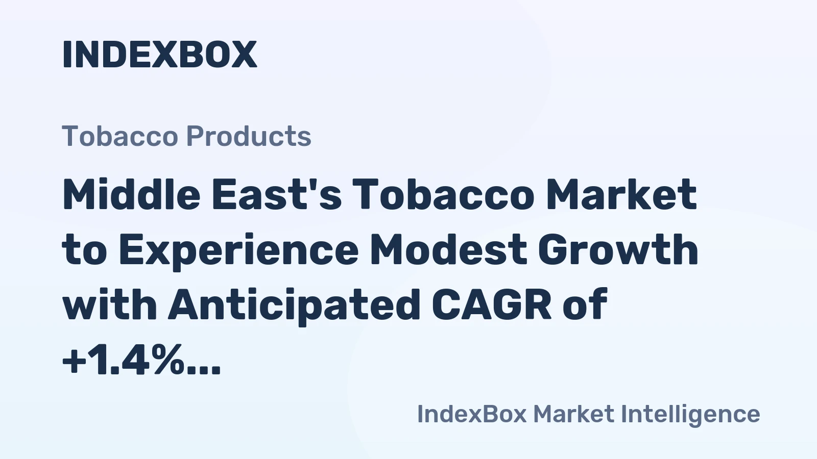 Middle East's Tobacco Market to Experience Modest Growth with Anticipated CAGR of +1.4% from 2024 to 2035