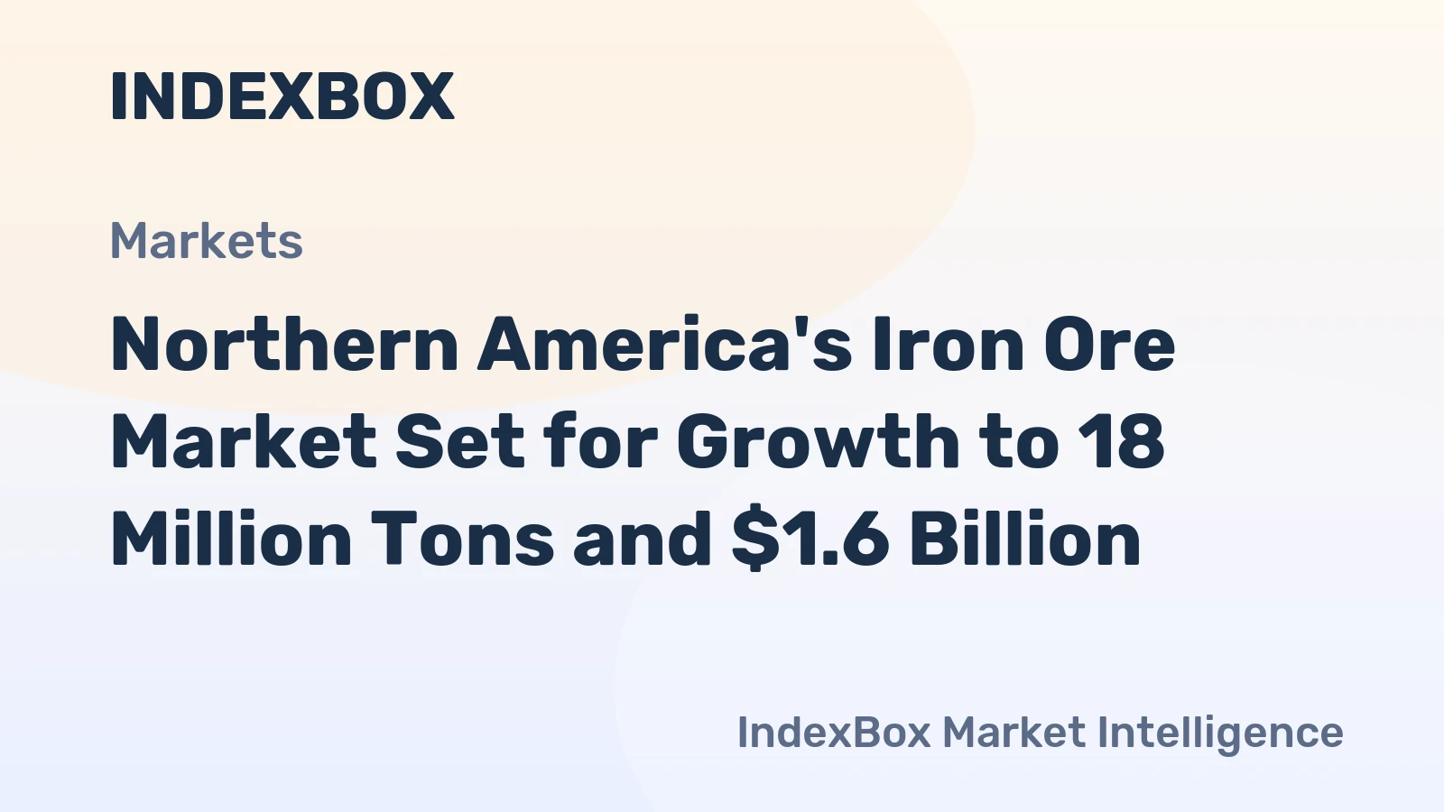 Northern America's Iron Ore Market Set for Growth to 18 Million Tons and $1.6 Billion