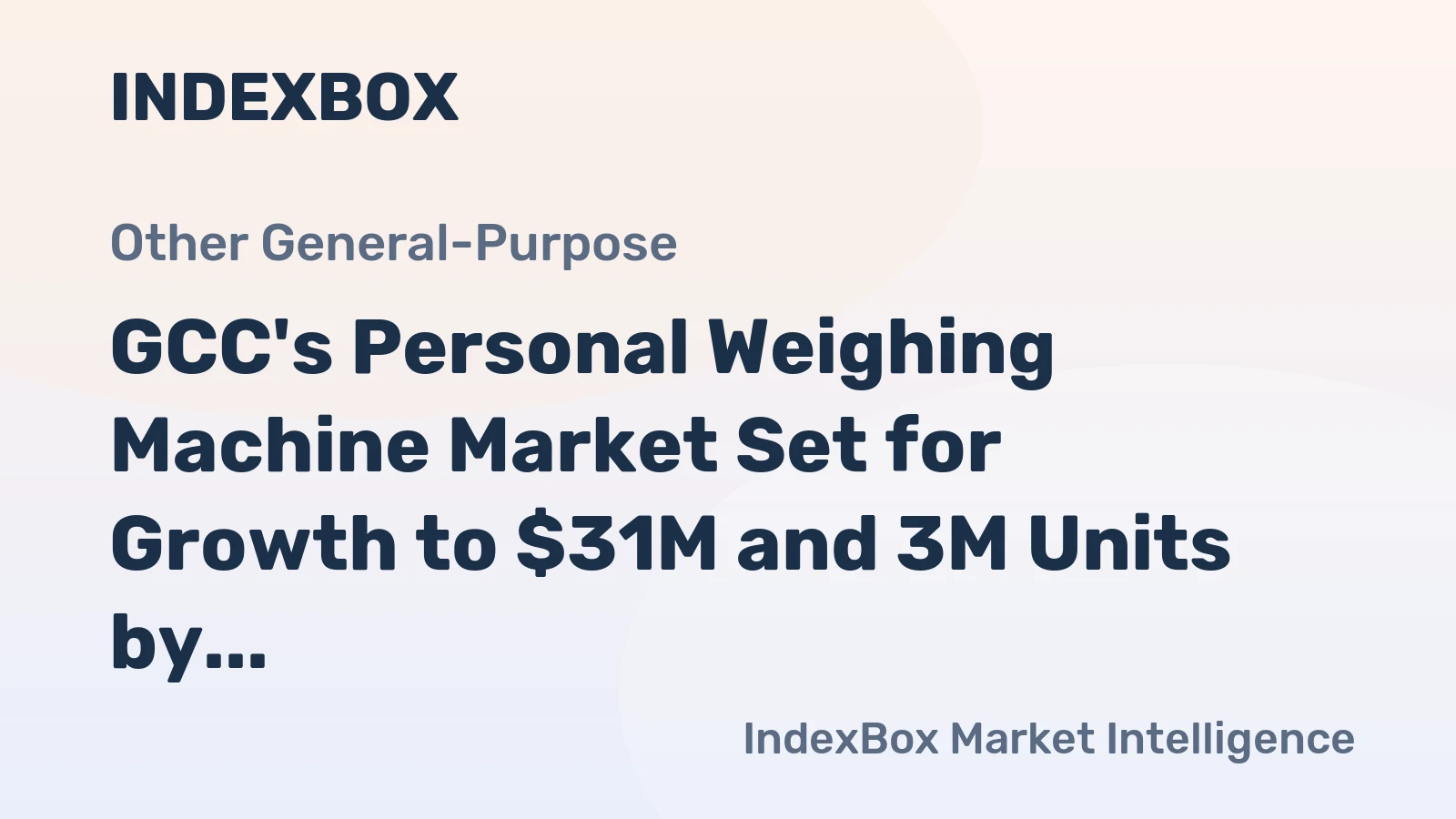 GCC's Personal Weighing Machine Market Set for Growth to $31M and 3M Units by 2035