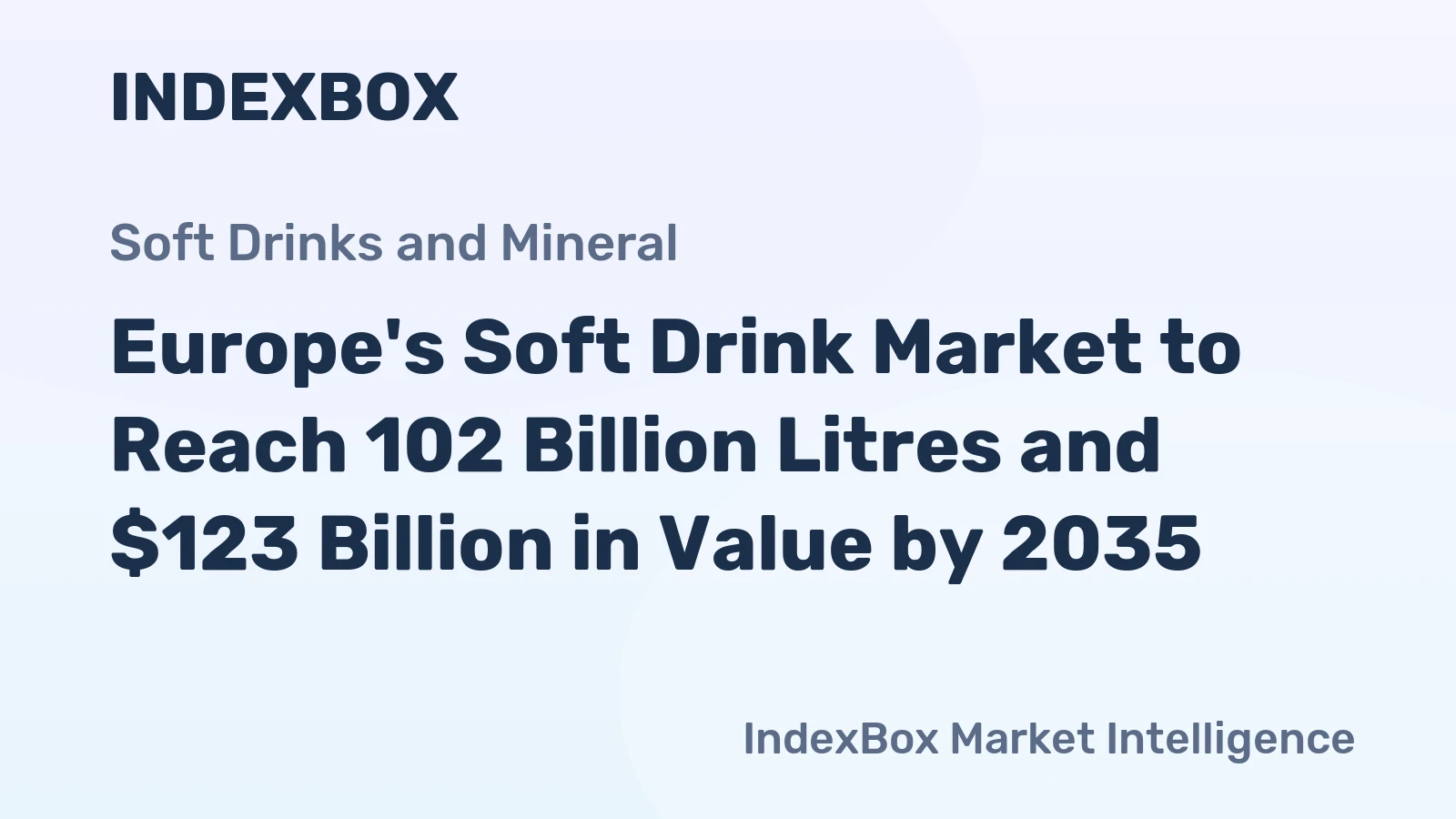 Europe's Soft Drink Market to Reach 102 Billion Litres and $123 Billion in Value by 2035