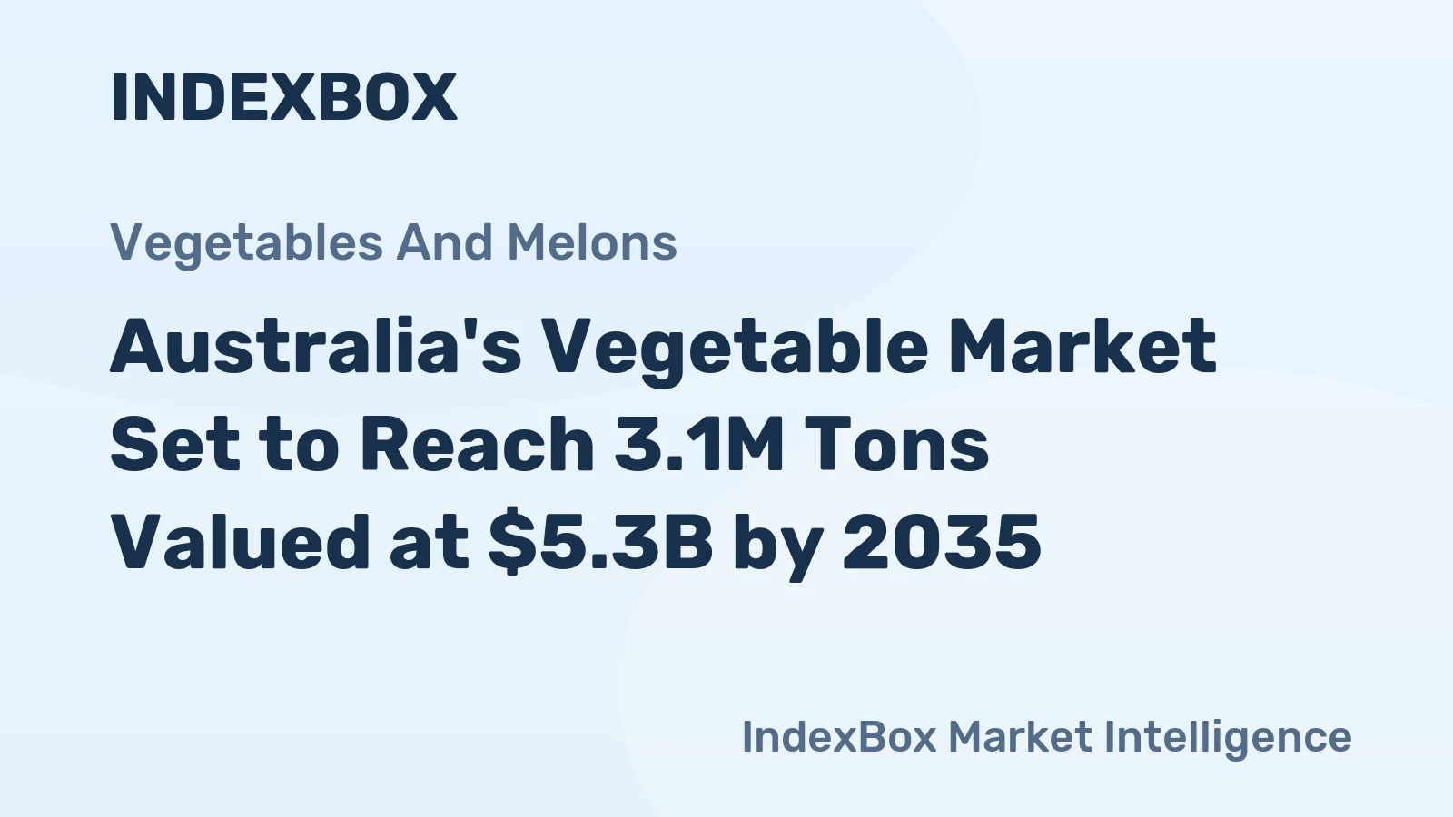 Australia's Vegetable Market Set to Reach 3.1M Tons Valued at $5.3B by 2035