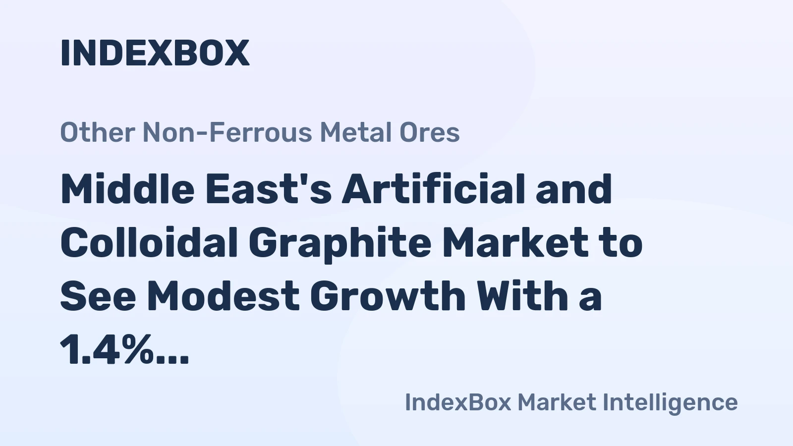 Middle East's Artificial and Colloidal Graphite Market to See Modest Growth With a 1.4% Volume CAGR Through 2035