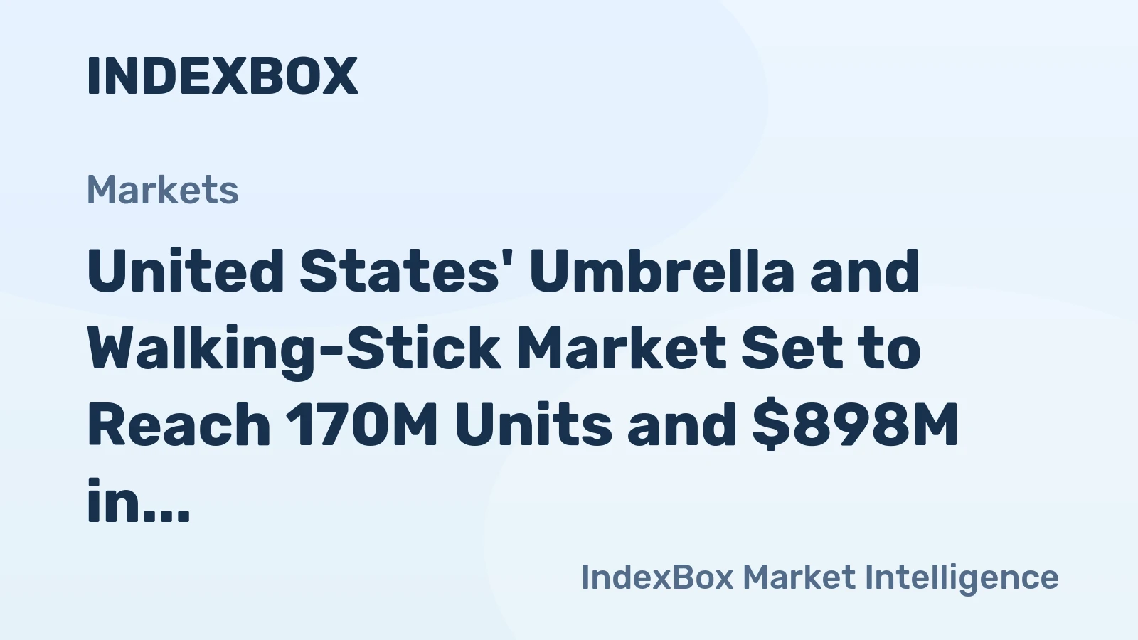 United States' Umbrella and Walking-Stick Market Set to Reach 170M Units and $898M in Value