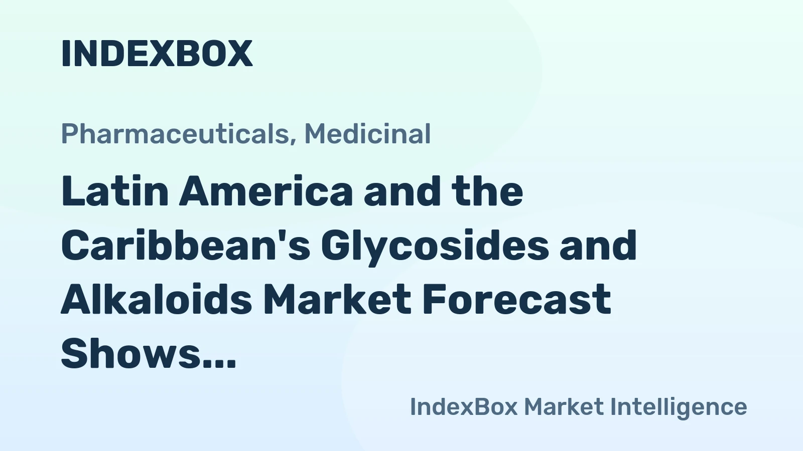 Latin America and the Caribbean's Glycosides and Alkaloids Market Forecast Shows Slowing Growth With 0.9% Volume CAGR