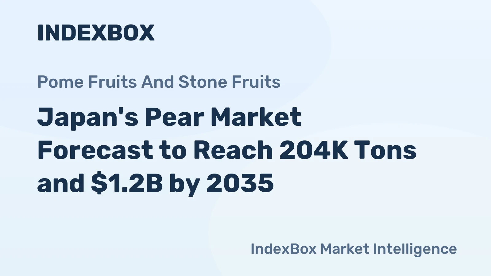 Japan's Pear Market Forecast to Reach 204K Tons and $1.2B by 2035