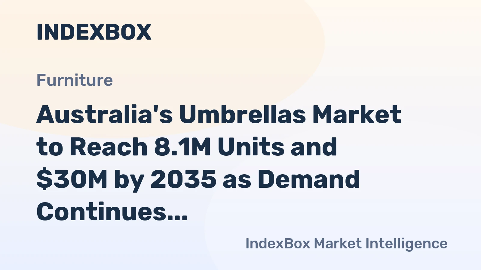 Australia's Umbrellas Market to Reach 8.1M Units and $30M by 2035 as Demand Continues to Rise