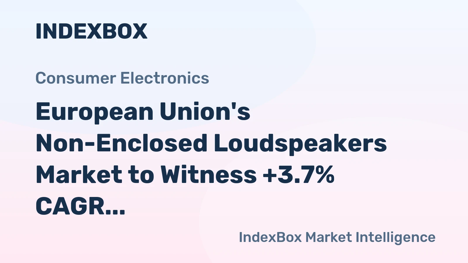 European Union's Non-Enclosed Loudspeakers Market to Witness +3.7% CAGR Growth, Reaching $1.5B by 2035