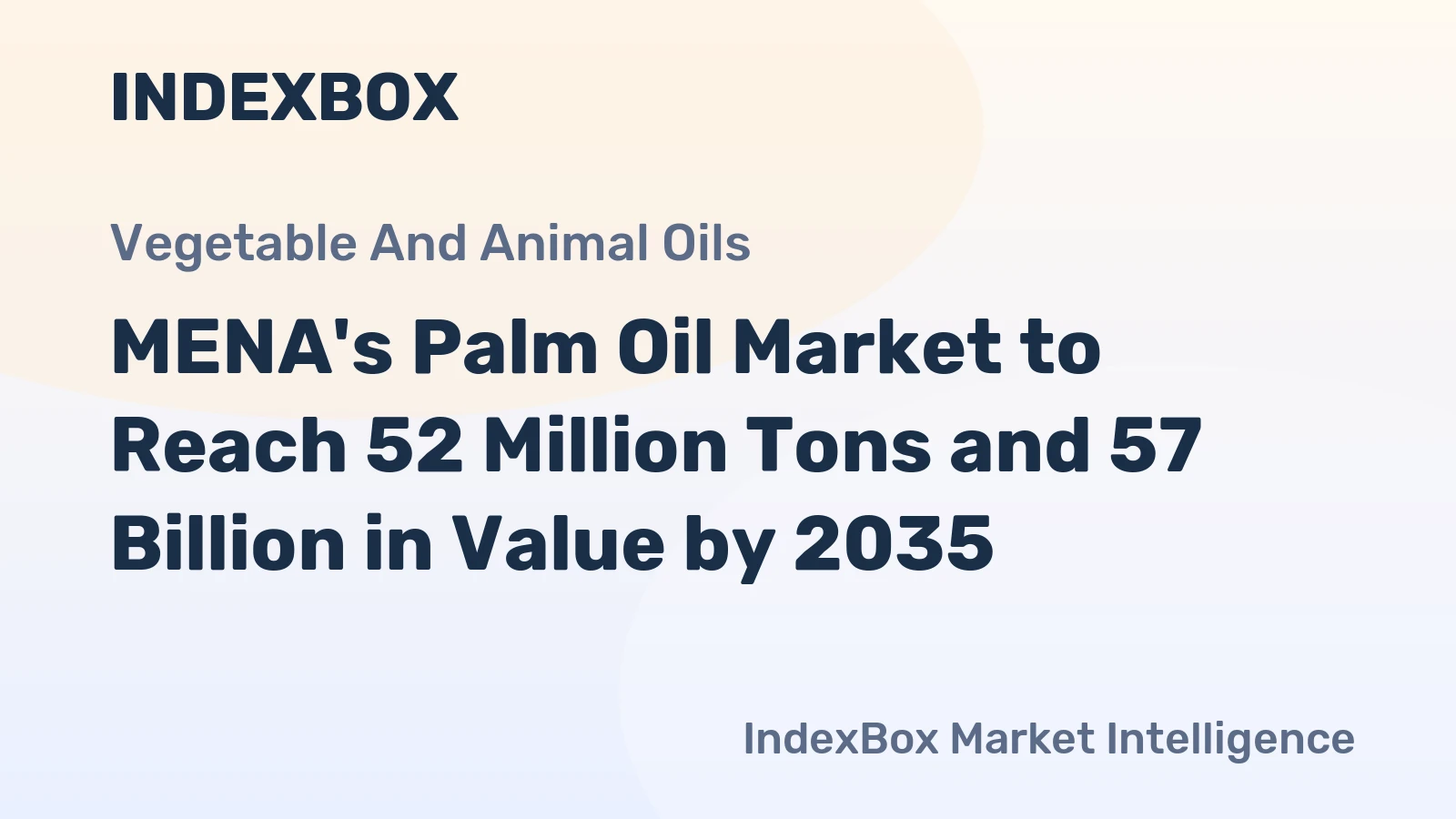 MENA's Palm Oil Market to Reach 52 Million Tons and 57 Billion in Value by 2035