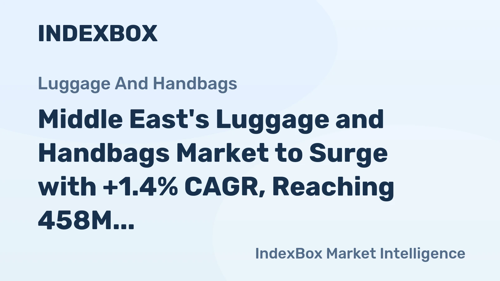 Middle East's Luggage and Handbags Market to Surge with +1.4% CAGR, Reaching 458M Units by 2035