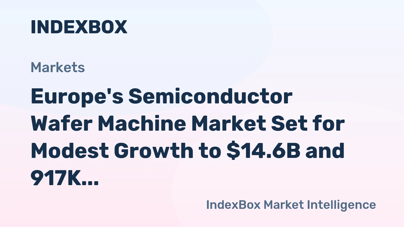 Europe's Semiconductor Wafer Machine Market Set for Modest Growth to $14.6B and 917K Units by 2035