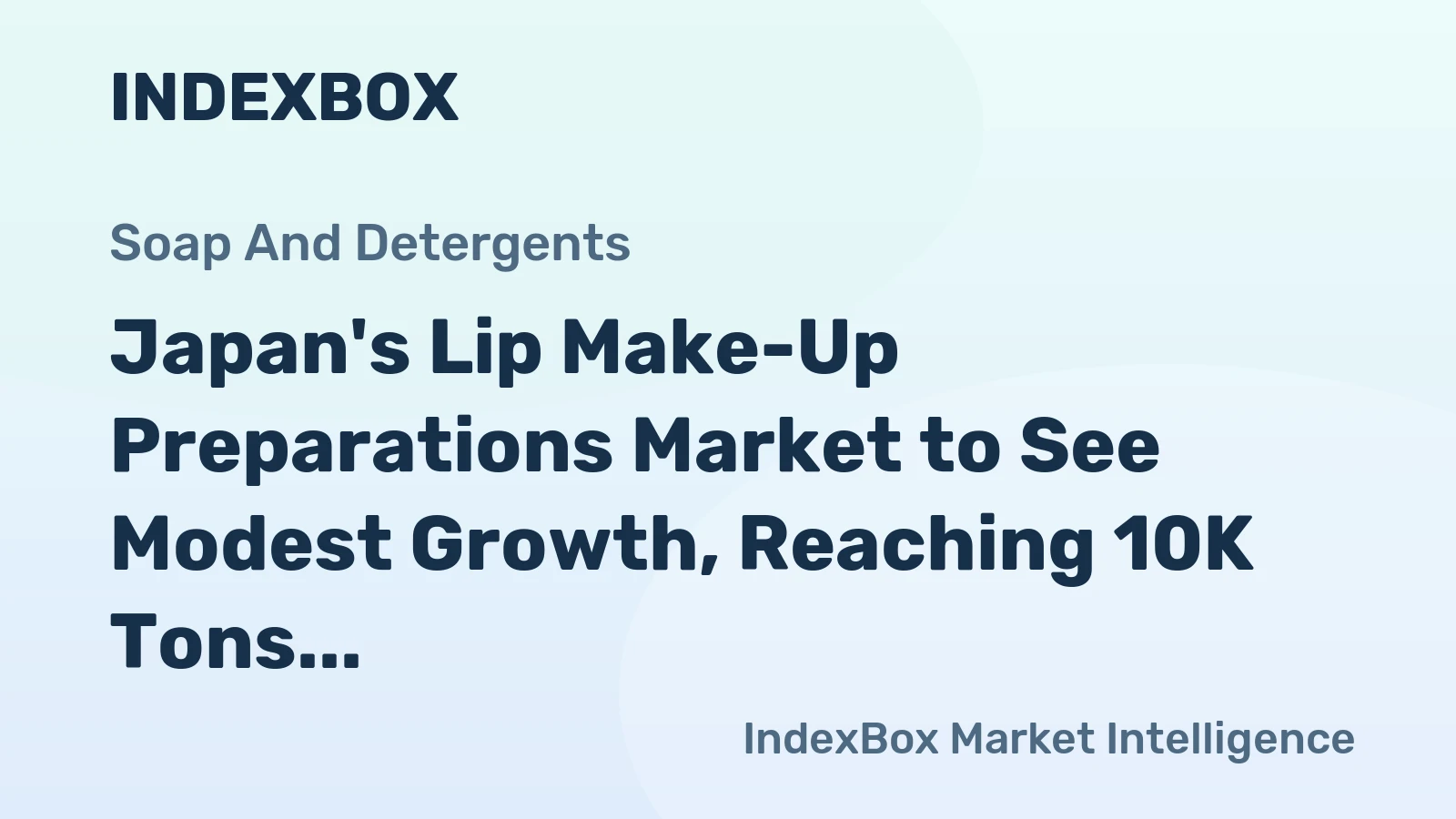 Japan's Lip Make-Up Preparations Market to See Modest Growth, Reaching 10K Tons and $1.4B by 2035