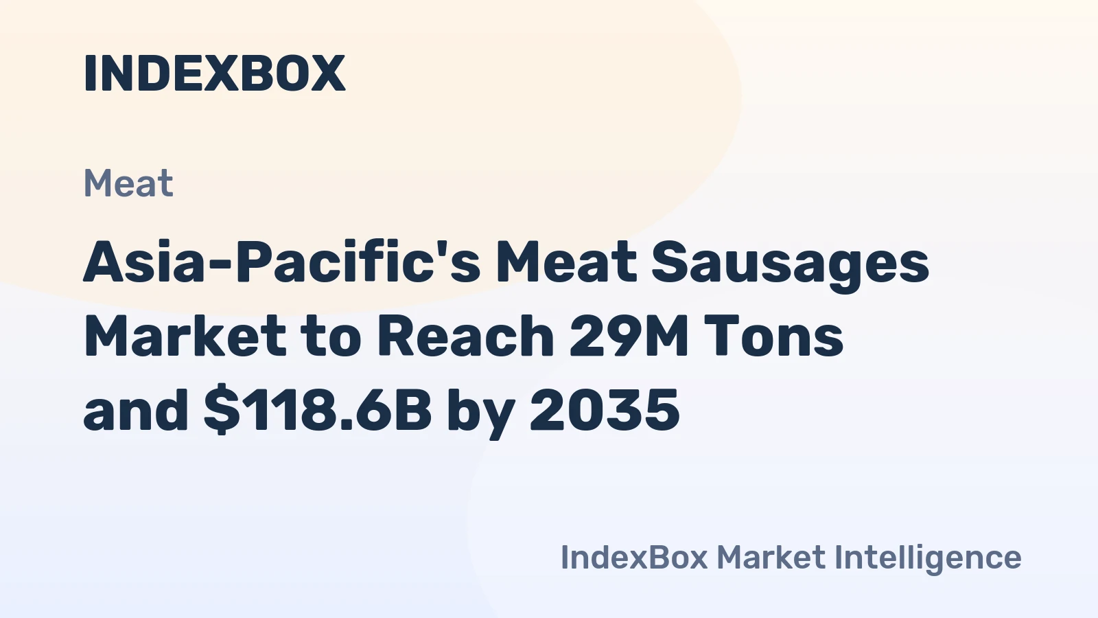 Asia-Pacific's Meat Sausages Market to Reach 29M Tons and $118.6B by 2035